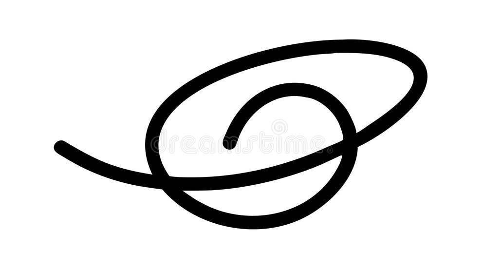 Minimalist Abstract Swirl or Loop Vector Illustration, Simple Design ...