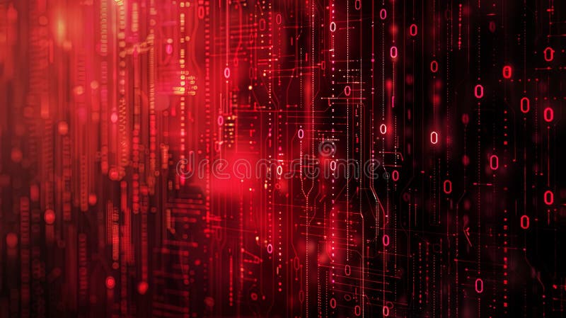 A Minimalist Abstract Tech Background in Red and Black Stock Image ...