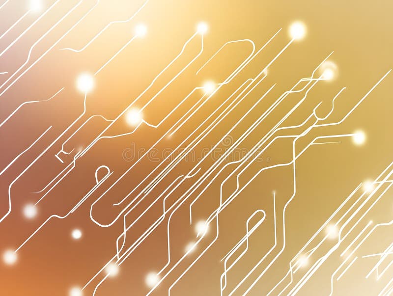 Minimalist Abstract Tech Circuit with White Lines and Subtle Glows, on ...