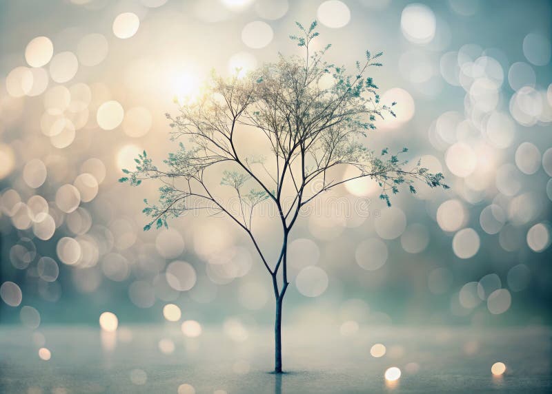 Minimalist Abstract Tree Art Soft Natural Light Modern Design for Home ...