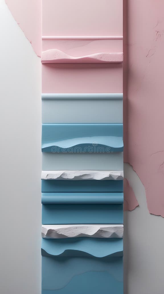 Minimalist Abstract Wall Design with Horizontal Patterns and Soft ...