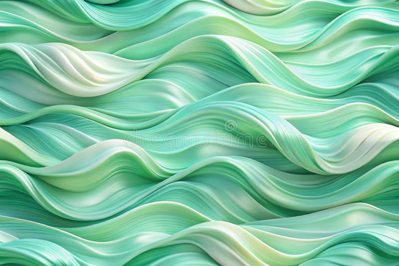 Minimalist Abstract Wave Design in Mint Green and Soft Tones for a ...