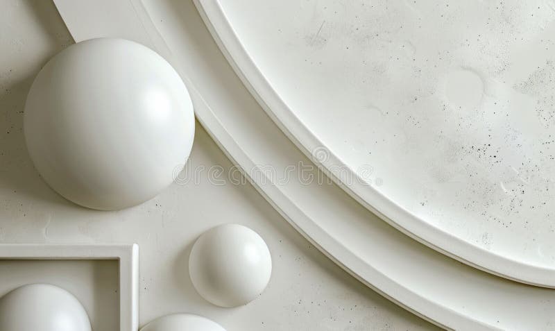 Minimalist Abstract White Sculpture. Generative Ai Stock Illustration ...