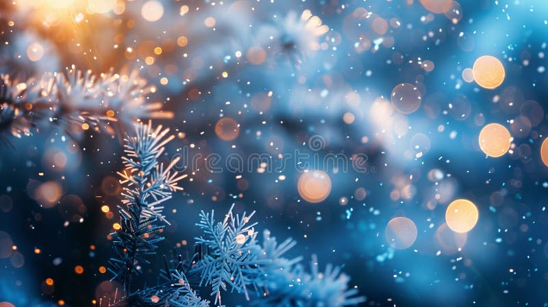 Minimalist Abstract Winter Wallpaper Featuring Snowflakes and Softly ...