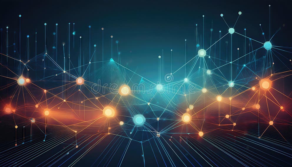 Minimalist Abstraction Digital Web in Motion Striking Network ...