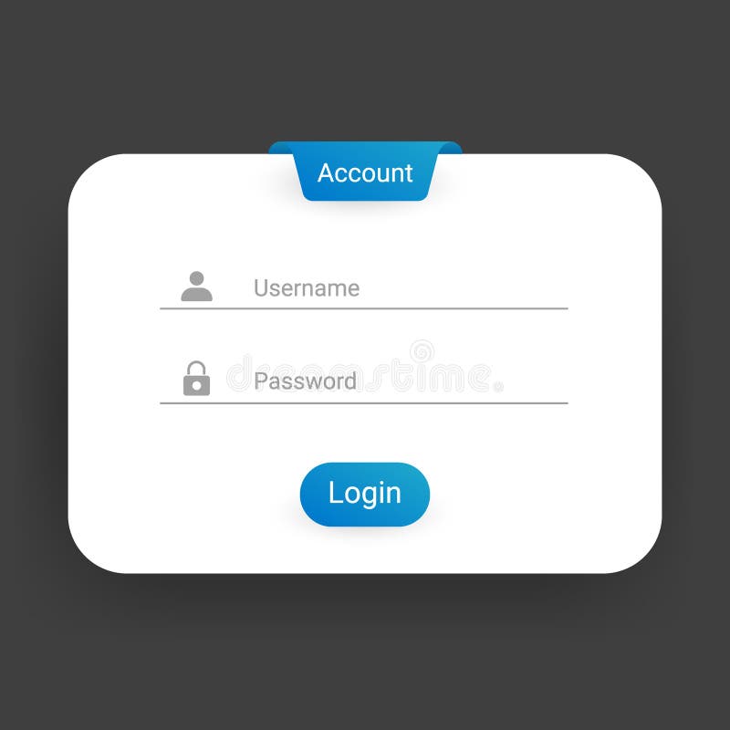 Modern Login Form UI Design Stock Vector - Illustration of sign, design ...