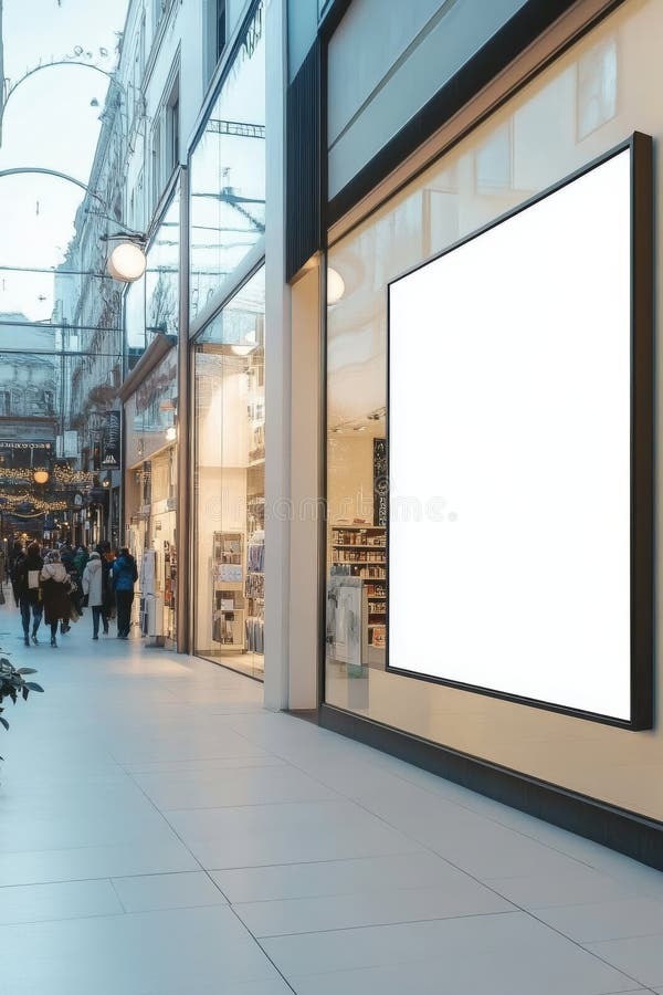 A Minimalist Advertisement Frame Set Against the Backdrop of a Modern ...
