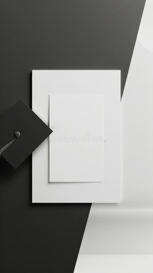 Minimalist Aesthetic Invitation Template for Graduation, Empty White ...