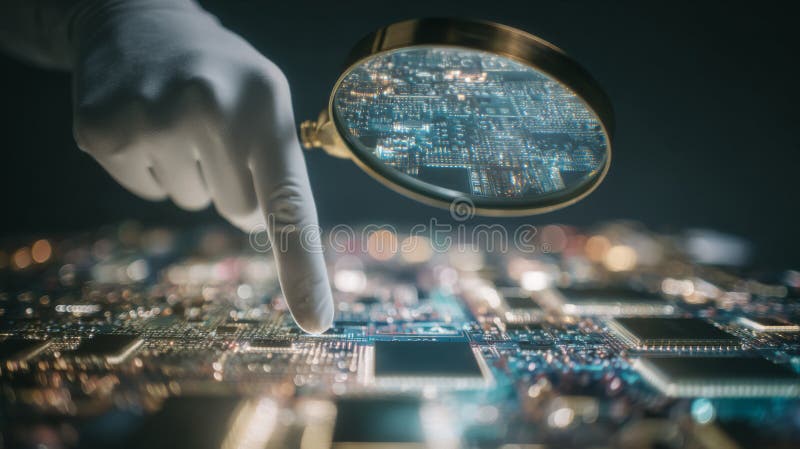 Minimalist Aesthetic, Tech Worker Assembling Circuit Board Under ...