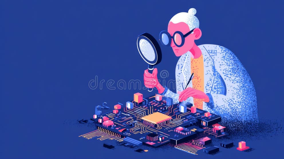 Minimalist Aesthetic, Tech Worker Assembling Circuit Board Under ...