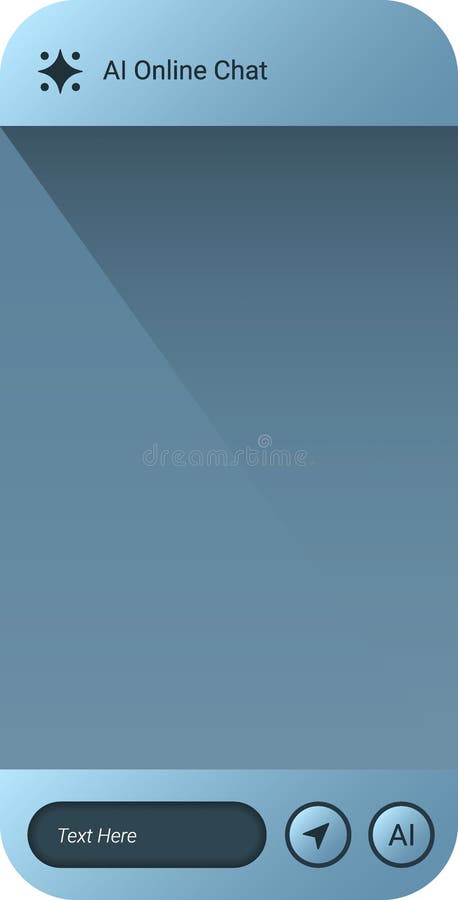 Minimalist AI Online Chat User Interface Template for Messaging Stock ...