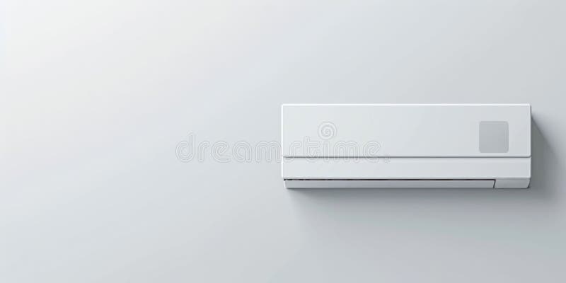 Minimalist Air Conditioner Unit on White Wall. Generative Ai Stock ...