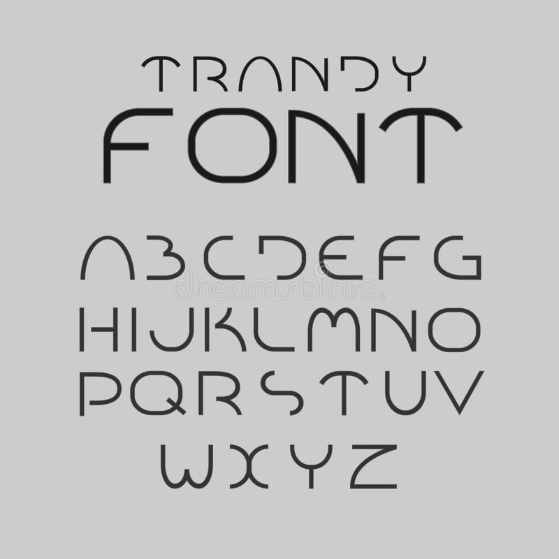 Minimalist Alphabet Letters Stock Vector - Illustration of serif ...