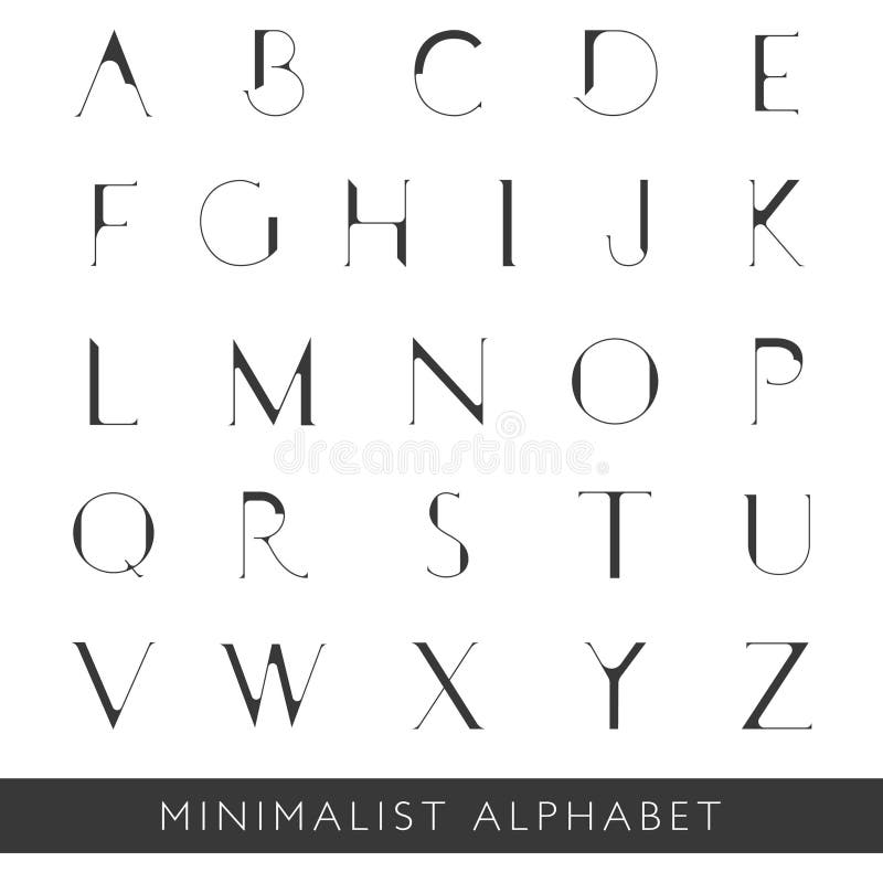 Minimalist alphabet stock vector. Illustration of design - 44068587
