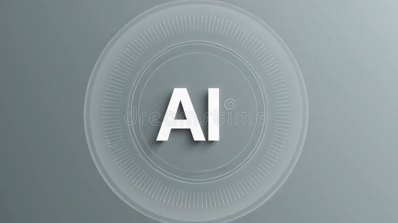Artificial Intelligence Logo Animation in Slow Motion Stock Footage ...