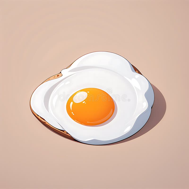 Minimalistic Animation of a Fried Egg AI Generated. Minimalistic ...