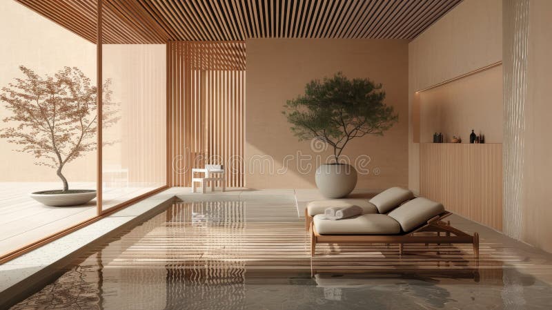 Minimalist Approach To Beauty and Relaxation Stock Illustration ...
