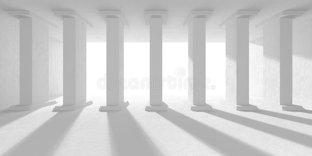 Minimalist Architectural Columns with Dramatic Shadows and Light Stock ...