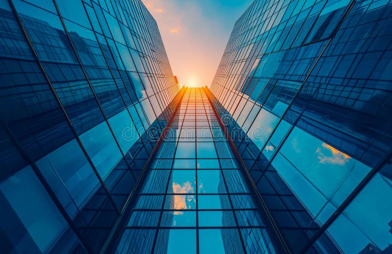 A Minimalist Architectural Composition,modern Building, Sunset Light ...