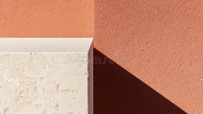 Minimalist Architectural Composition with Textured Surfaces and Strong ...