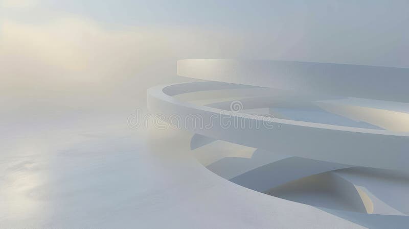 A Minimalist Architectural Design Featuring Smooth, Curved Surfaces in ...