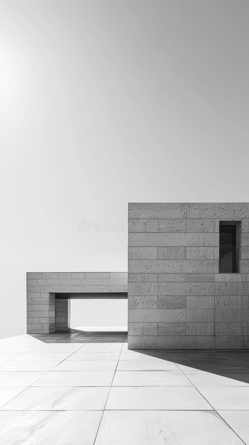 Minimalist Architectural Design Stock Image - Image of concrete, lines ...