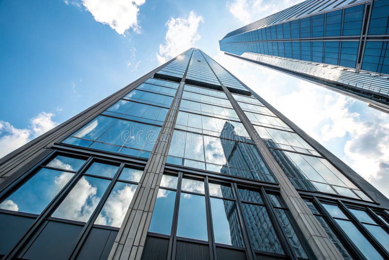 Modern Architecture Window To Sky Stock Illustration - Illustration of ...