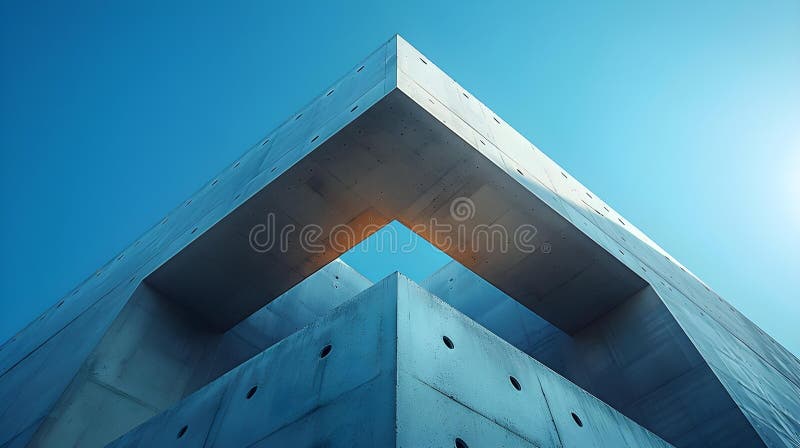 Minimalist Architectural Harmony in Steel & Concrete. Concept ...