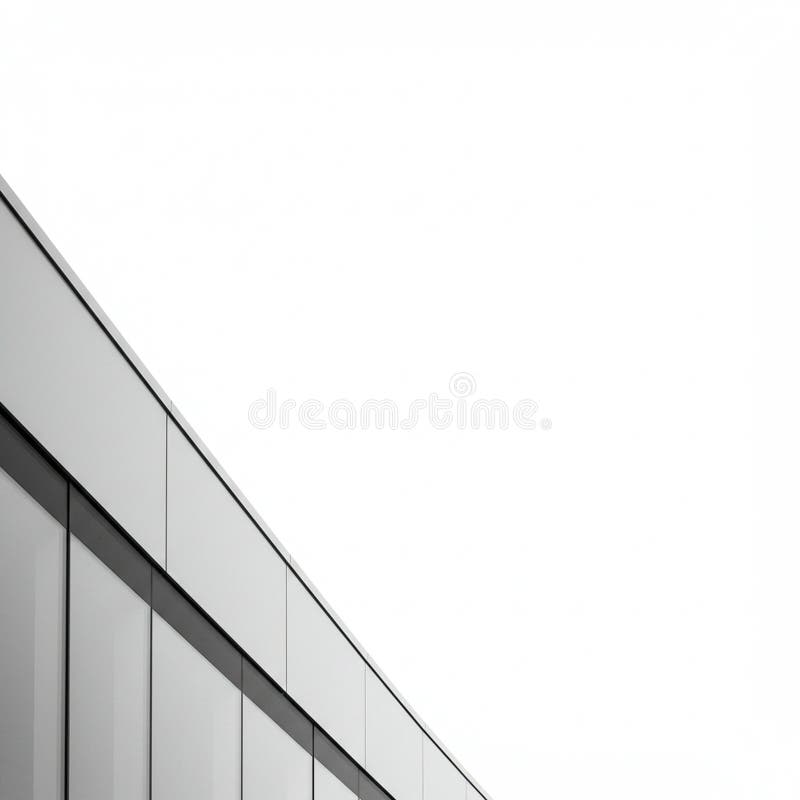 A Minimalist Architectural Photograph Features the Corner of a Modern ...