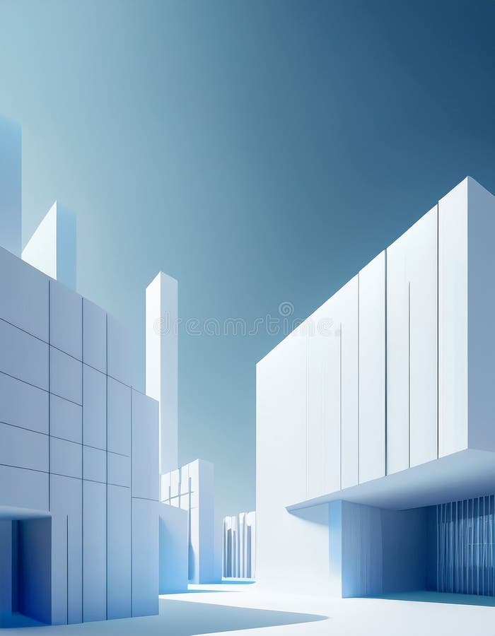 Architectural Rendering of a Modern Building in a Simple and Clean ...