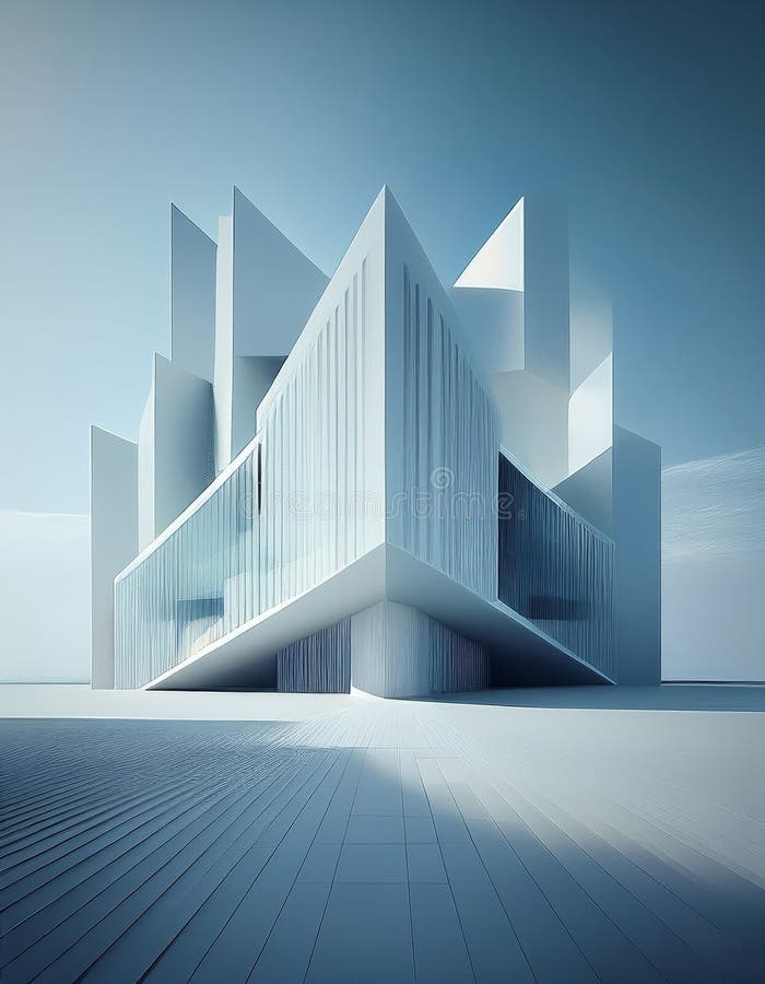 Architectural Rendering of a Modern Building in a Simple and Clean ...