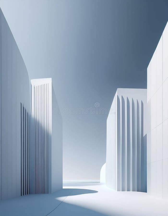 Architectural Rendering of a Modern Building in a Simple and Clean ...