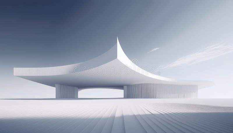 Architectural Rendering of a Modern Building in a Simple and Clean ...