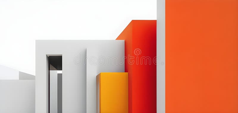 Minimalist Architectural Rendering of Modern Buildings in Simple and ...