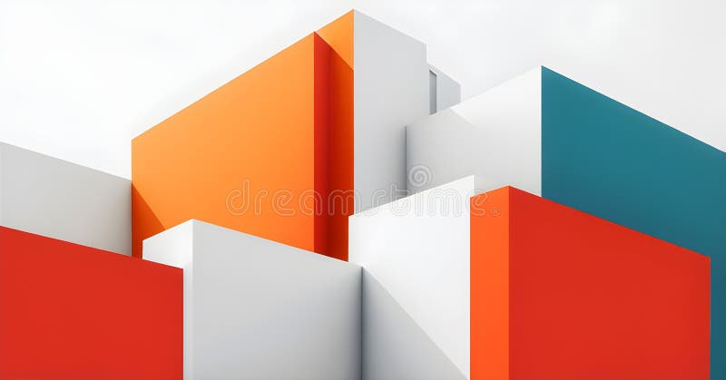 Minimalist Architectural Rendering of Modern Buildings in Simple and ...
