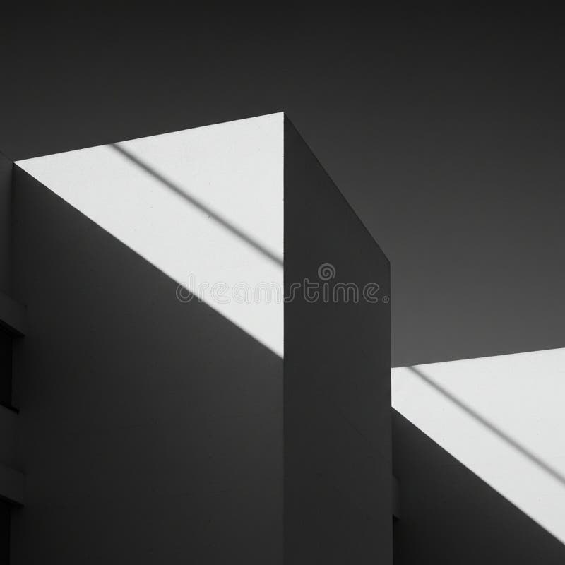 A Minimalist Architectural Scene Features Stark Contrasts between Light ...