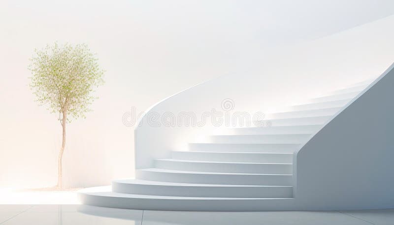 Minimalist Architectural Scene Showcasing the Elegance of a Single ...
