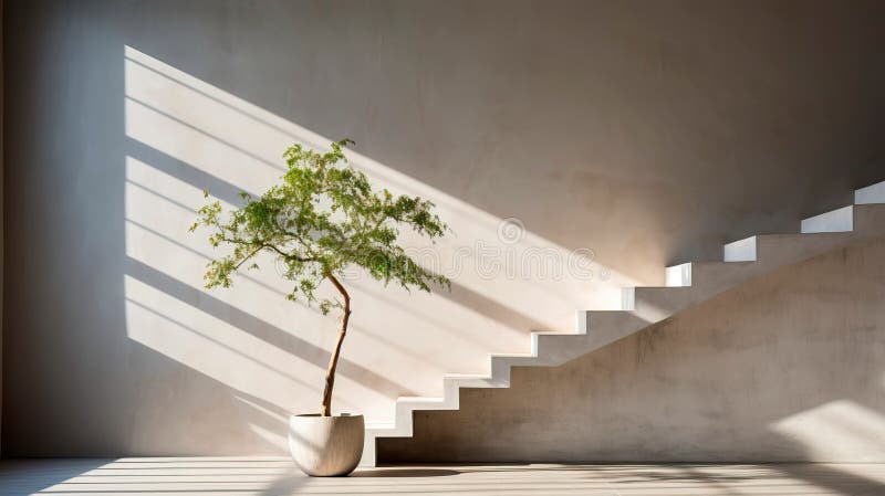 Minimalist Architectural Scene Showcasing the Elegance of a Single ...