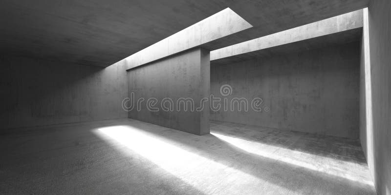 Minimalist Architectural Space with Dramatic Light and Shadows. 3d ...