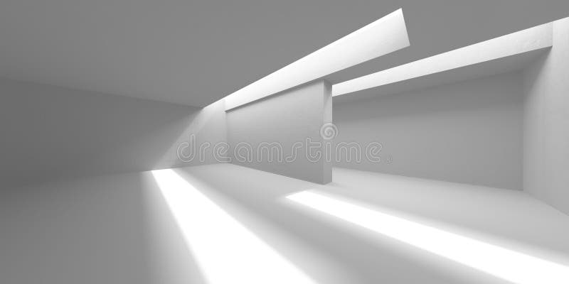 Minimalist Architectural Space with Sunlight Streaming through ...