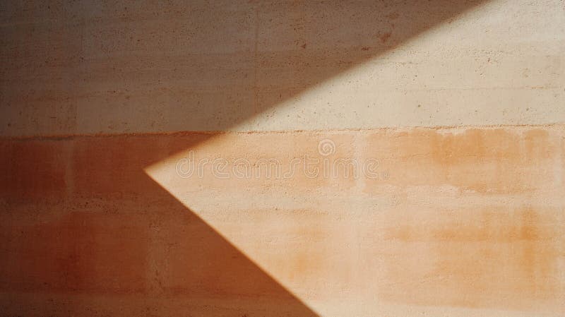 Minimalist Architecture Rammed Earth Wall with Geometric Shadow Play ...