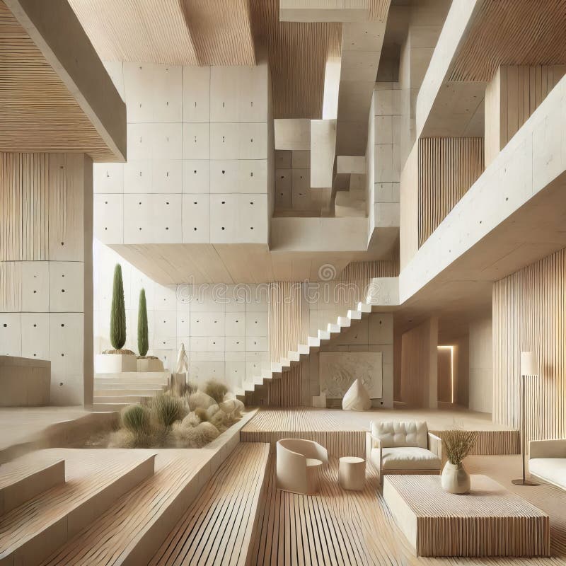 Minimalist Architecture Simple Forms Open Spaces and Focus on F Stock ...