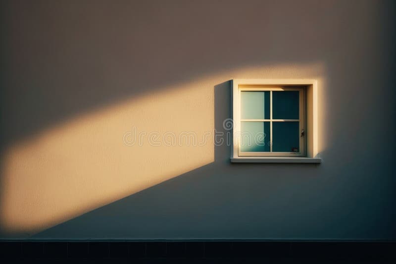 Simple Window of the House Visible from the Outside Stock Photo - Image ...