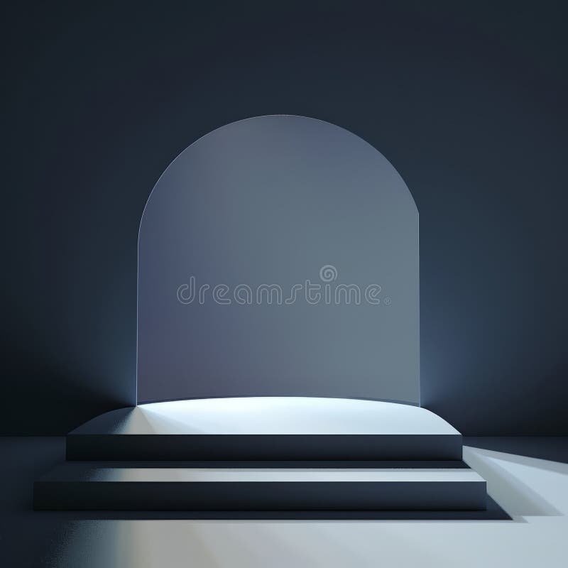 Minimalist Archway with Soft Lighting and Shadows Stock Illustration ...