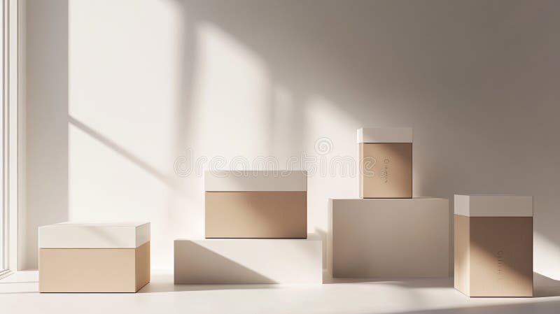 A Minimalist Arrangement of Branded Storage Boxes Styled with Sleek ...