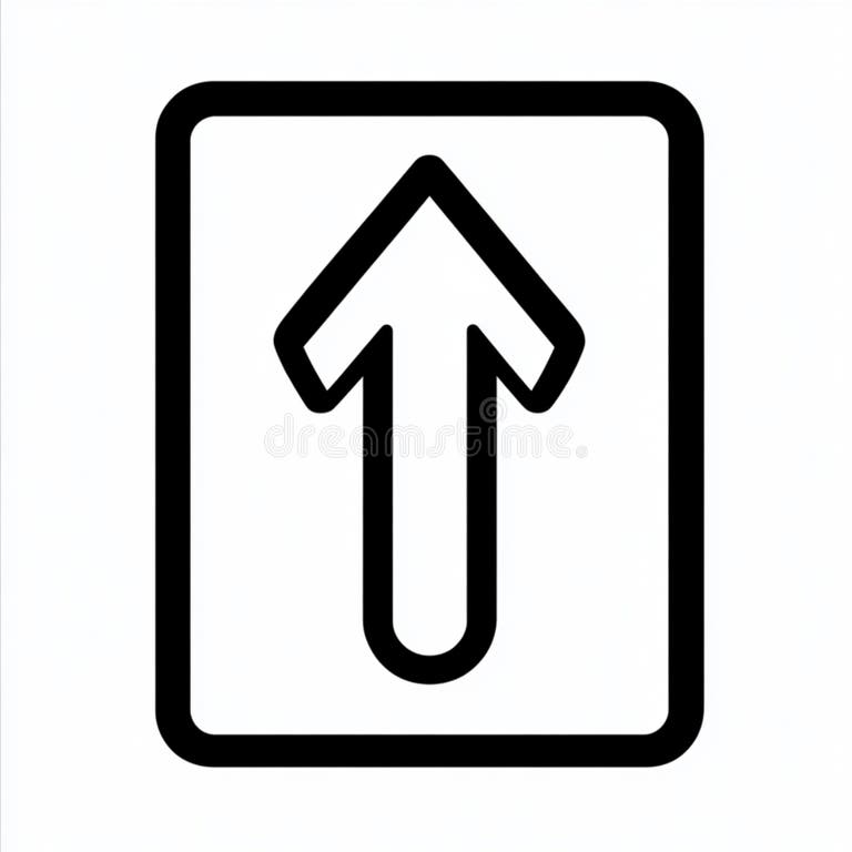 Minimalist Arrow Inside Rectangle Icon – Navigation and UI Symbol Stock ...