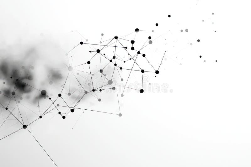 Minimalist Art Depicting Global Data Transfer with Connected Points and ...