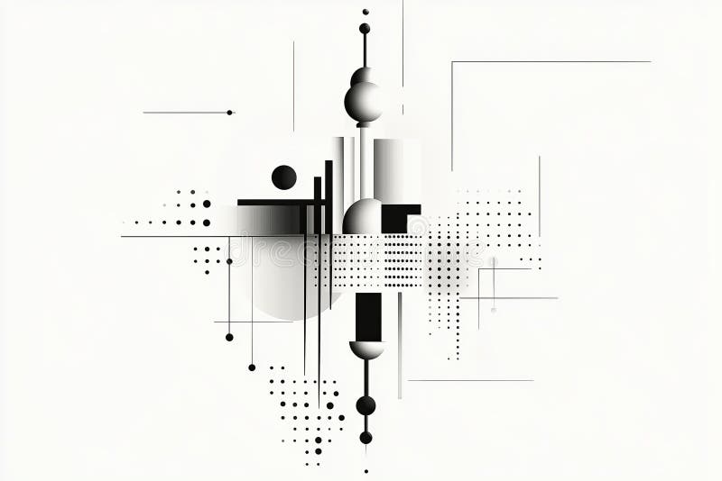 Minimalist Art Features a Scepter Encircled by Geometric Shapes ...