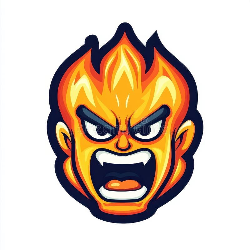 Explore the Concept of Anger through an Abstract Cartoon Featuring Bold ...