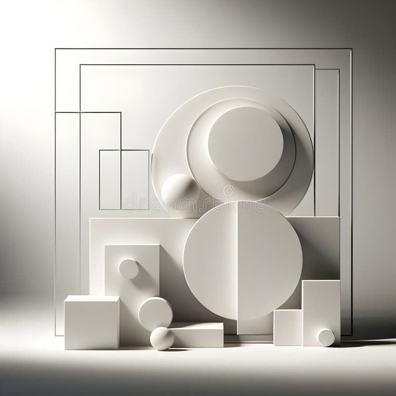 Minimalist Artwork Made Up of Geometric Shapes and Lines,using Light To ...